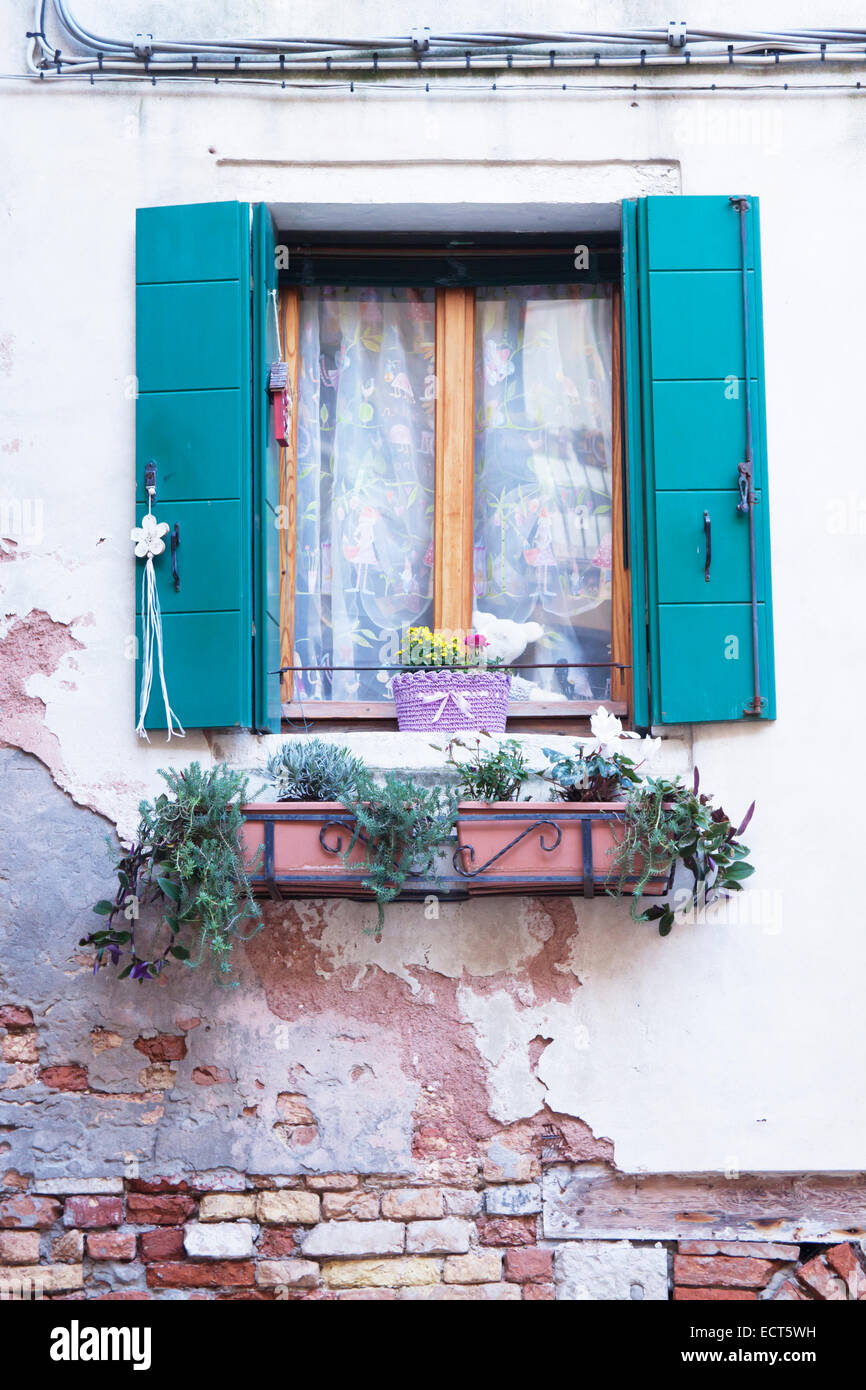 Window Venice Italy TV000238 Stock Photo - Alamy