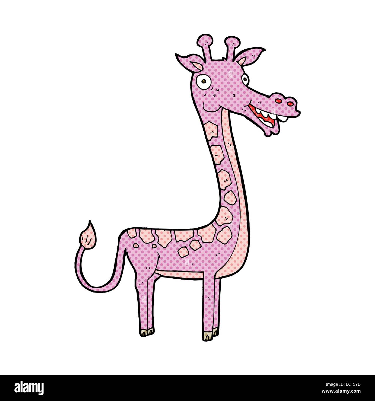 retro comic book style cartoon giraffe Stock Vector Image & Art - Alamy