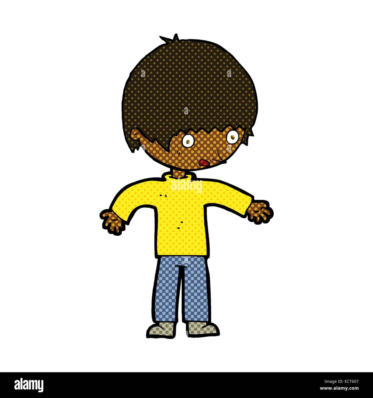 Cartoon style drawing confused man hi-res stock photography and images ...
