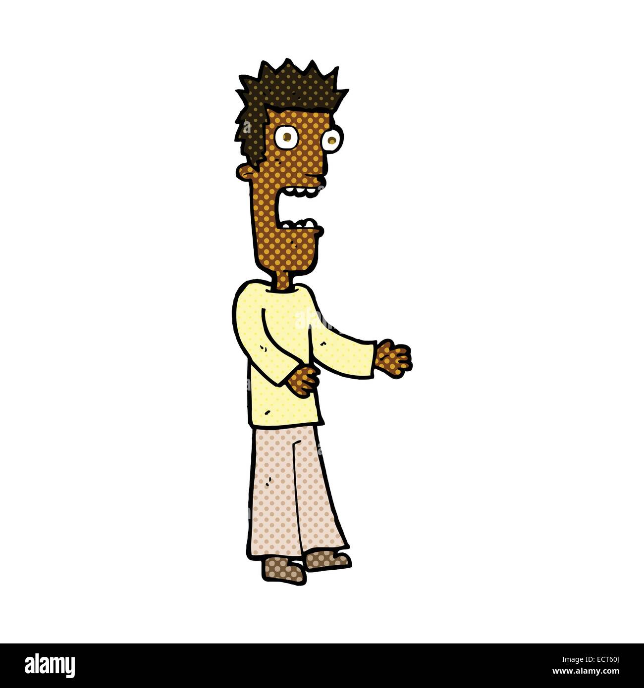 retro comic book style cartoon man freaking out Stock Vector Image ...