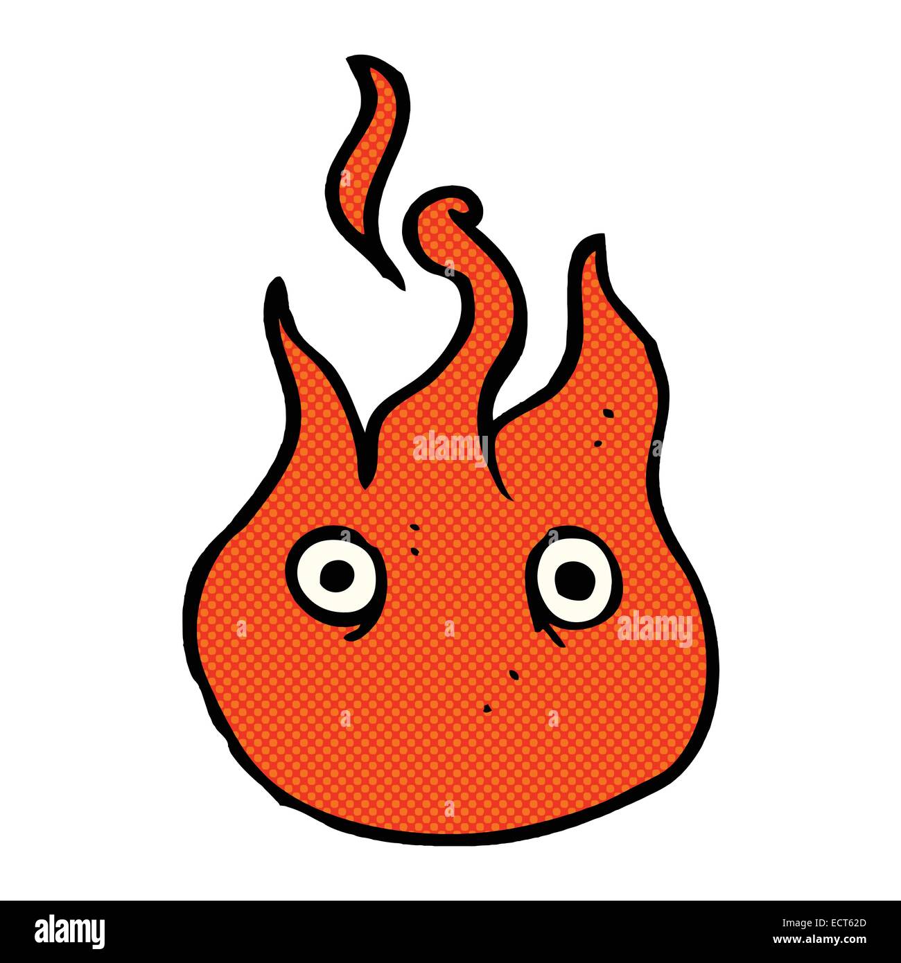 retro comic book style cartoon flame symbol Stock Vector Image & Art ...