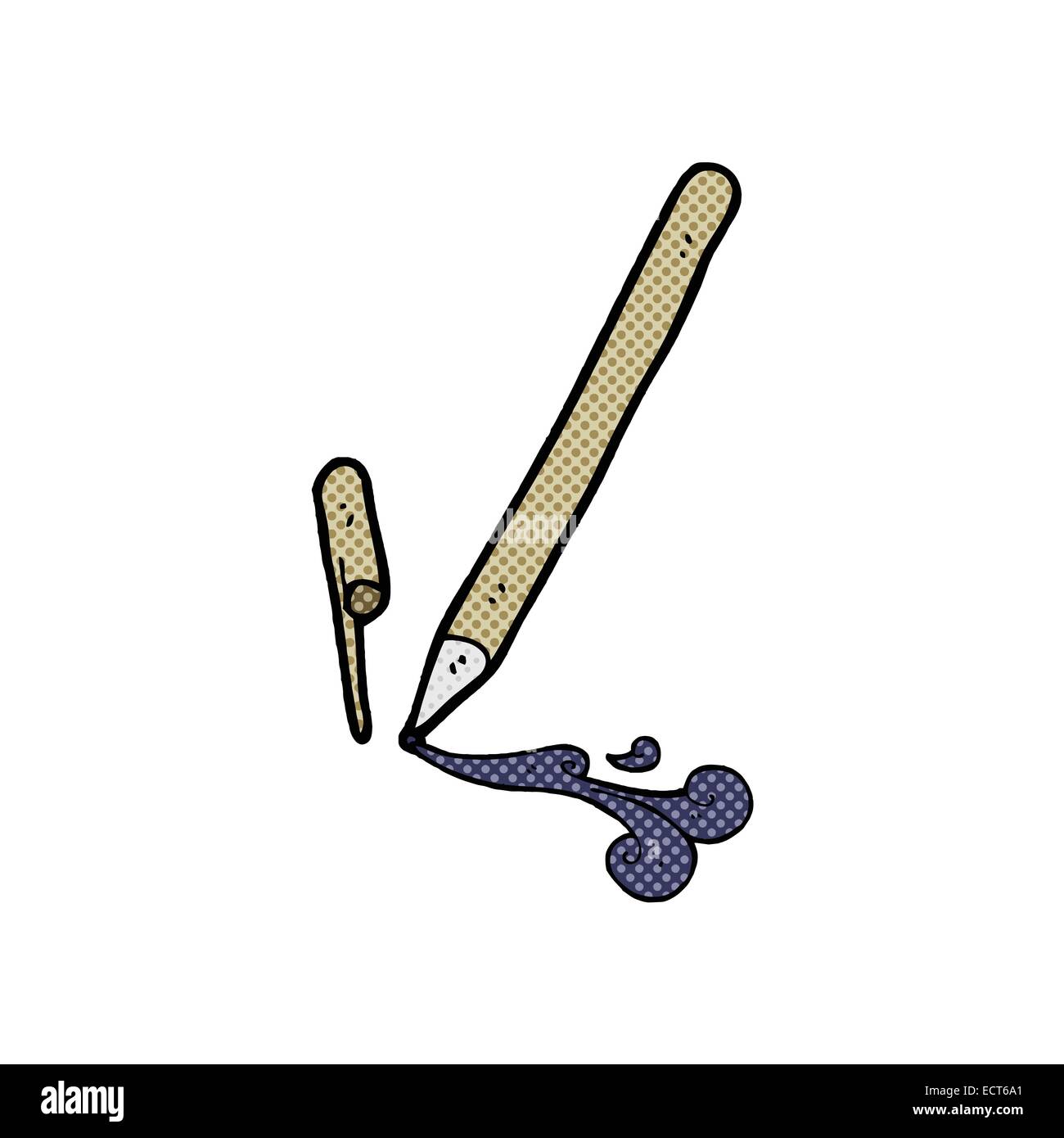 retro comic book style cartoon pen Stock Vector Image & Art - Alamy