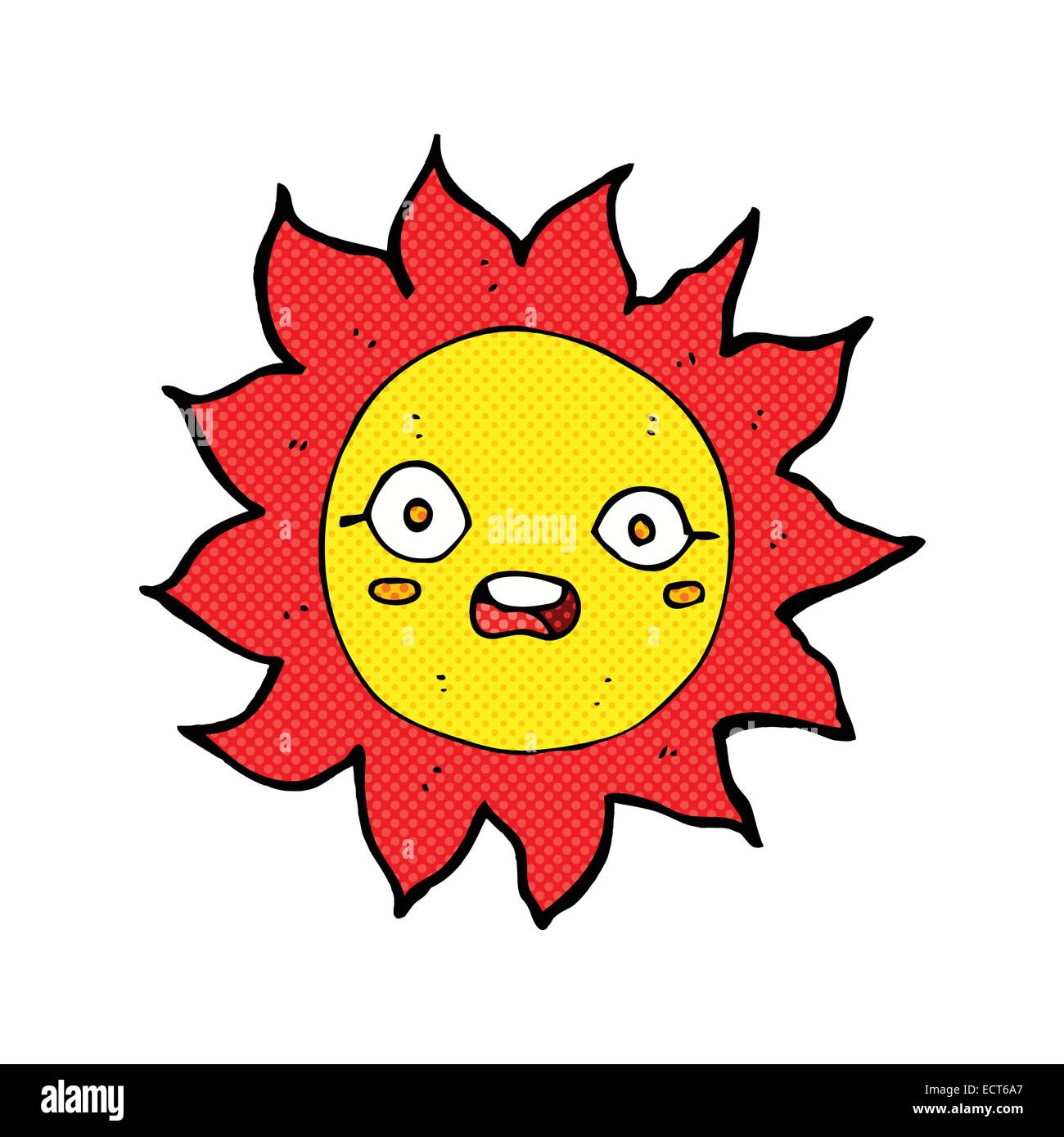 retro comic book style cartoon sun Stock Vector Image & Art - Alamy