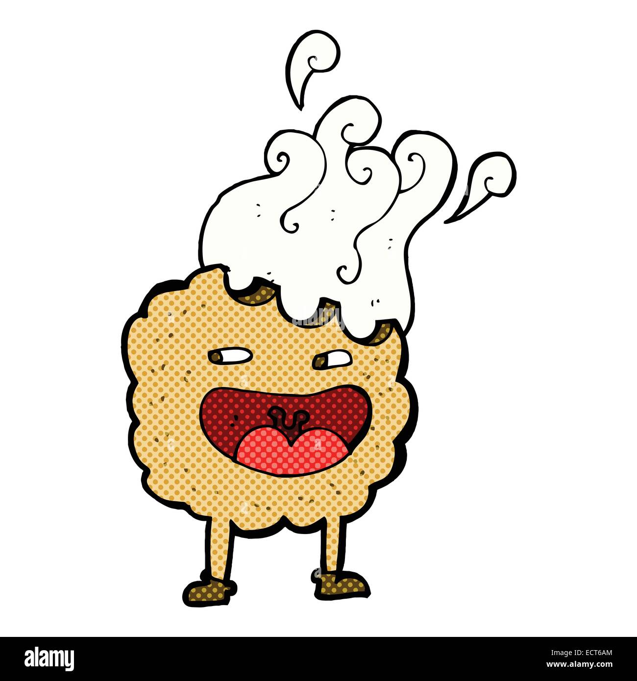 cookie retro comic book style cartoon character Stock Vector Image ...