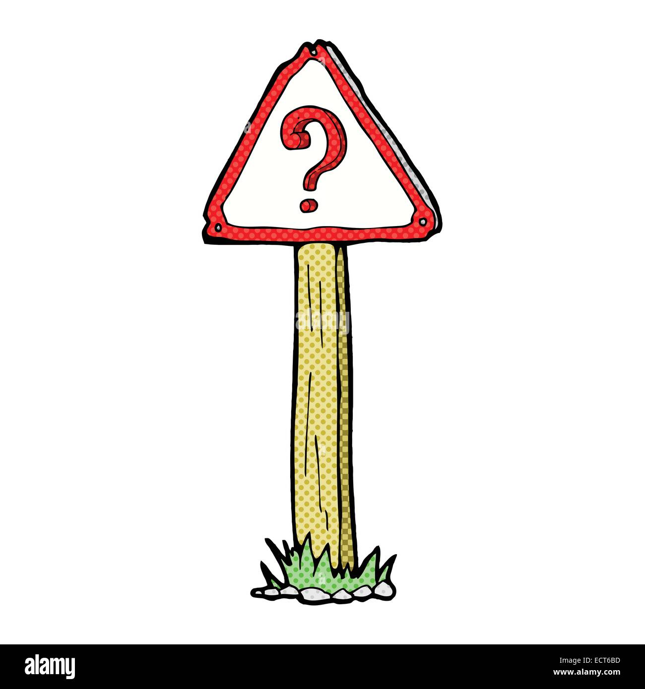 retro comic book style cartoon question mark sign Stock Vector Image ...