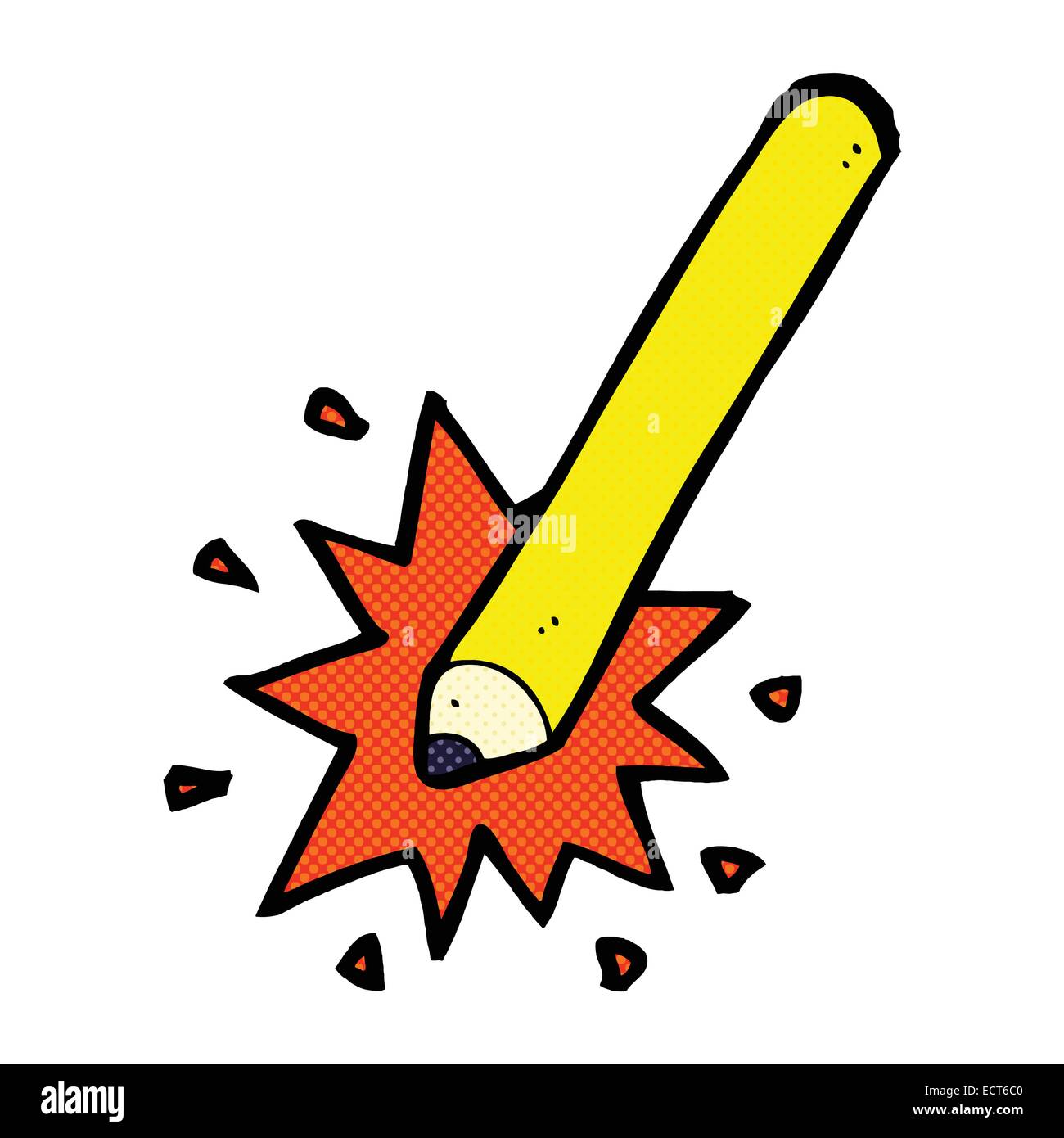 retro comic book style cartoon pencil Stock Vector Image & Art - Alamy