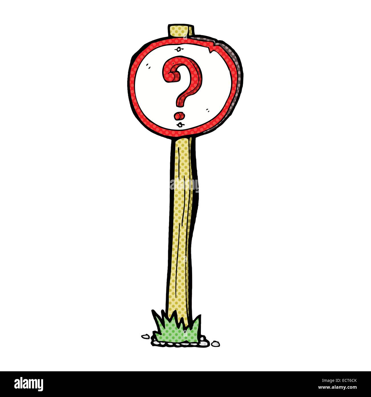 Cartoon signpost question mark Stock Vector Images - Alamy