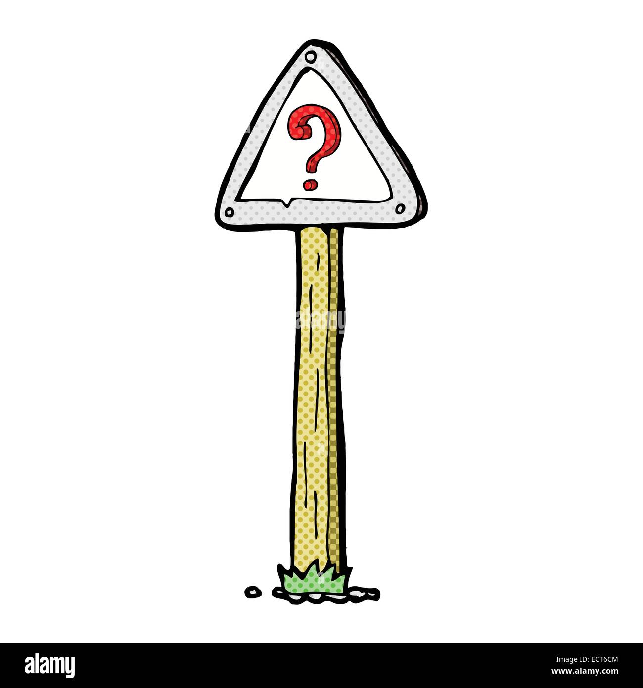 retro comic book style cartoon question mark sign Stock Vector Image ...