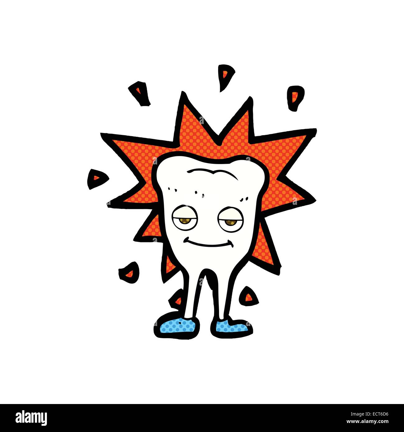 retro comic book style cartoon happy tooth Stock Vector Image & Art - Alamy