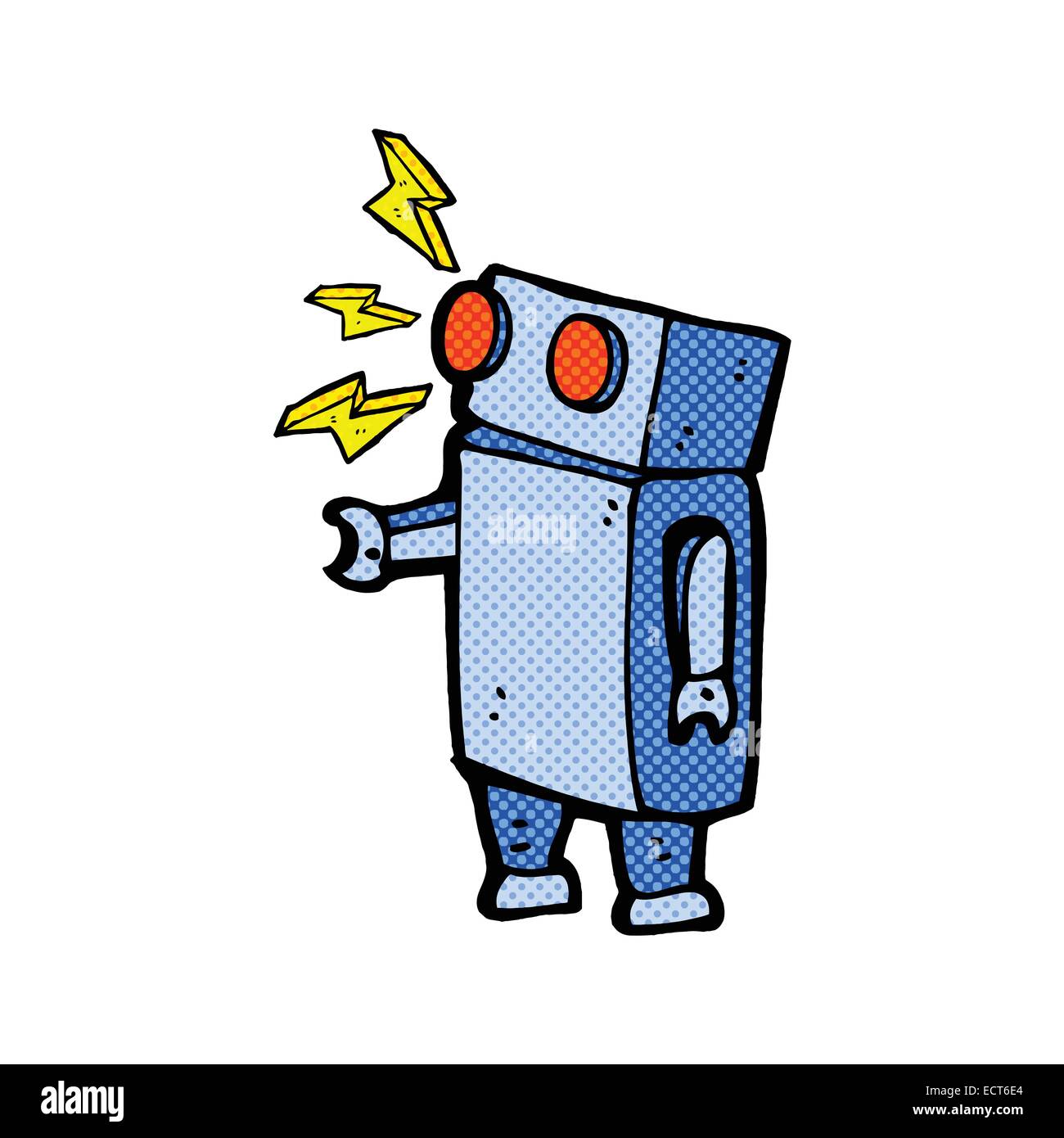retro comic book style cartoon robot Stock Vector Image & Art - Alamy
