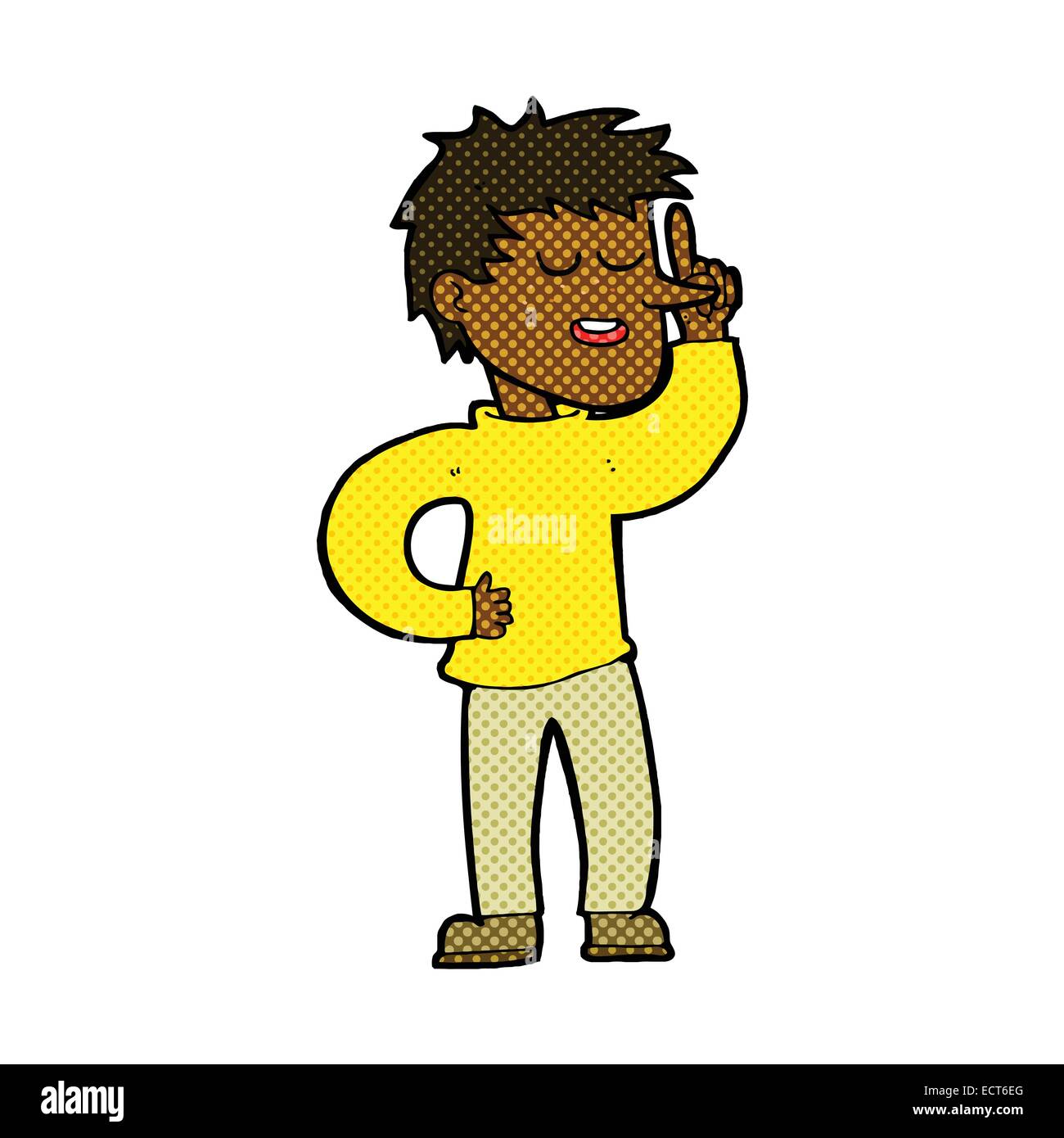 retro comic book style cartoon man with idea Stock Vector Image & Art ...