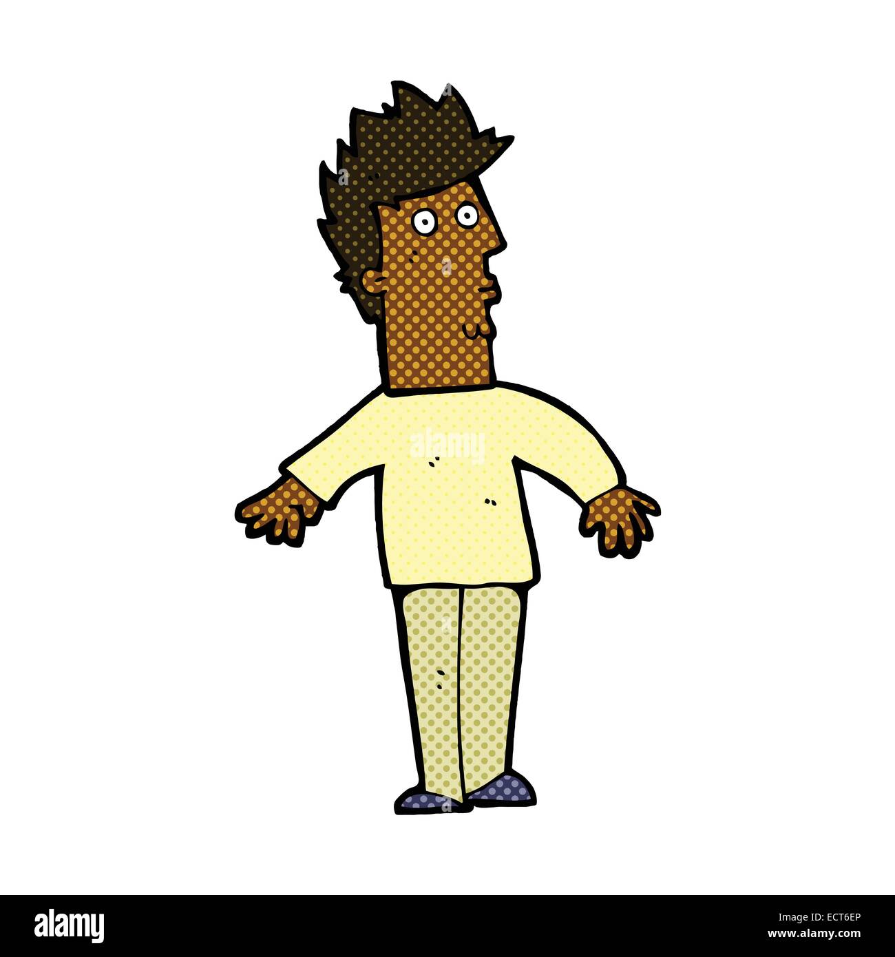 retro comic book style cartoon surprised man Stock Vector Image & Art ...