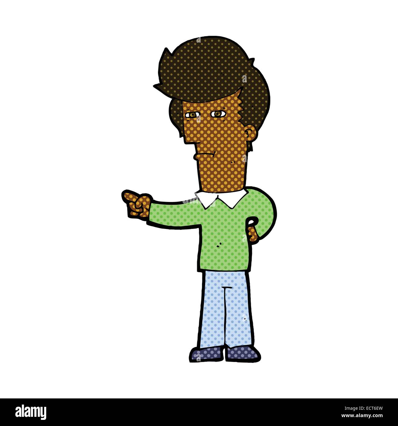 retro comic book style cartoon man pointing Stock Vector Image & Art ...