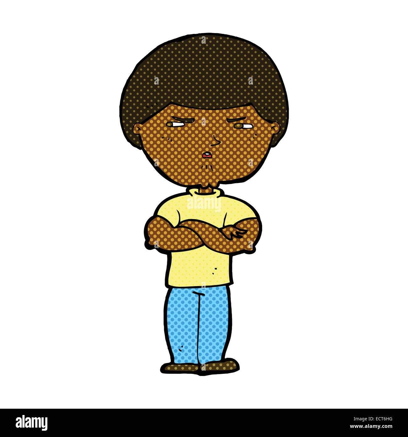 retro comic book style cartoon grumpy man Stock Vector Image & Art - Alamy