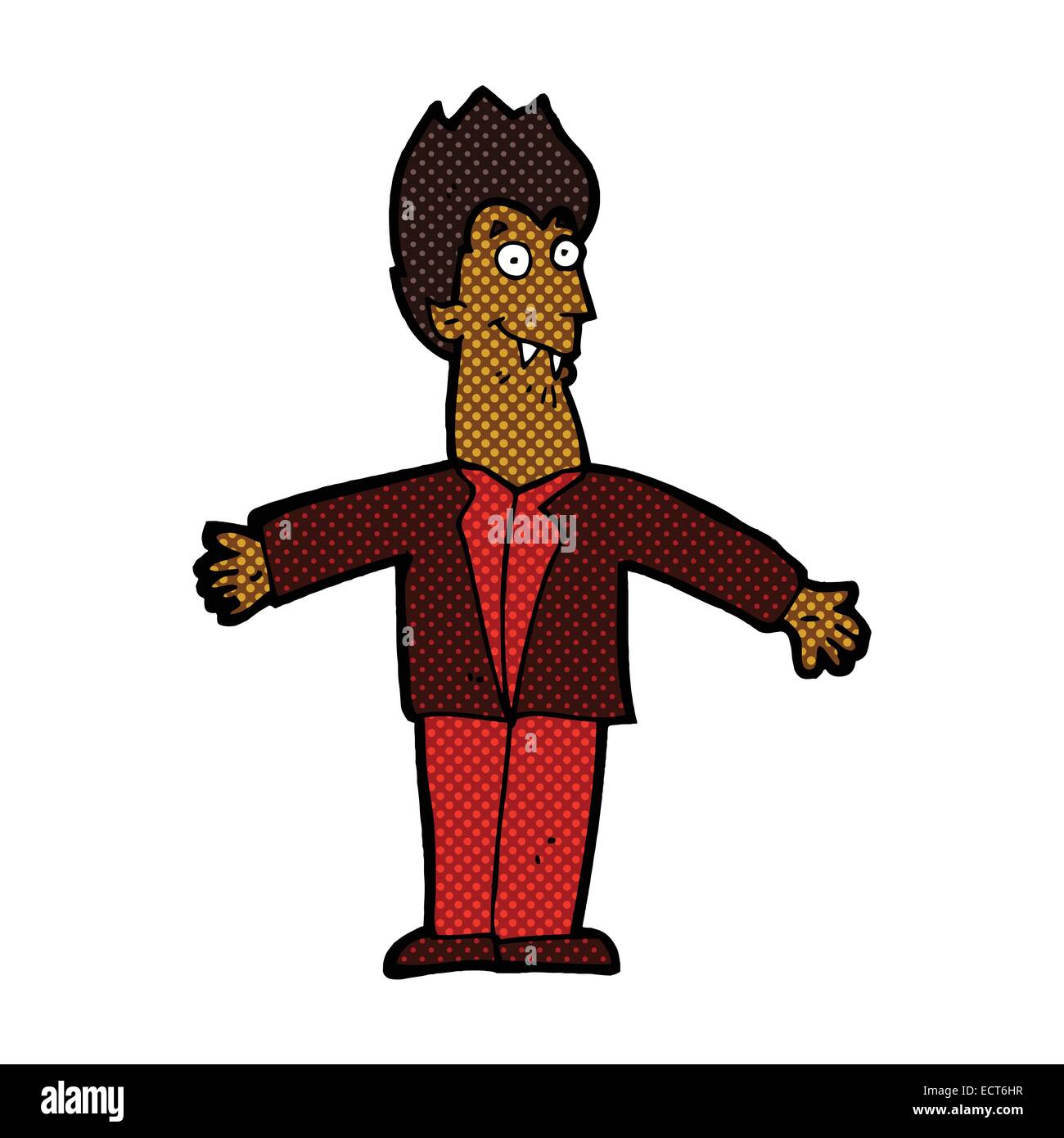 retro comic book style cartoon vampire man Stock Vector Image & Art - Alamy