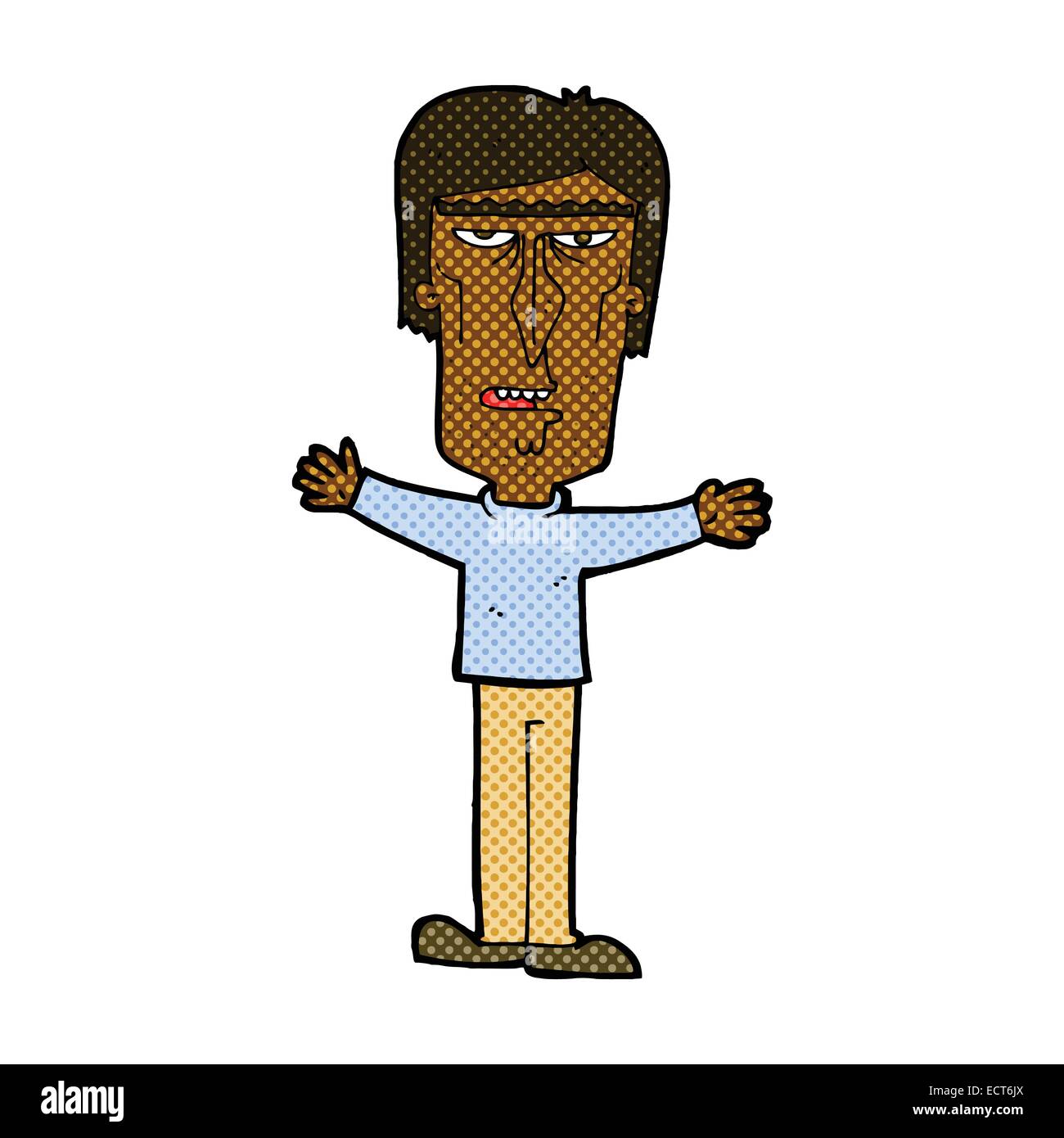 retro comic book style cartoon angry man Stock Vector Image & Art - Alamy