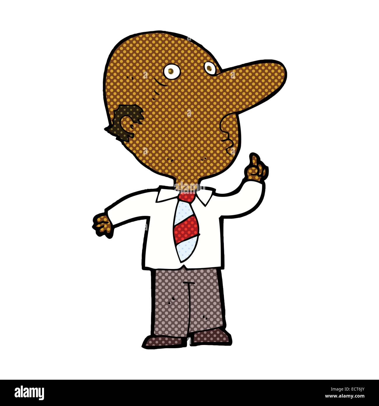 retro comic book style cartoon bald man asking question Stock Vector Image & Art - Alamy