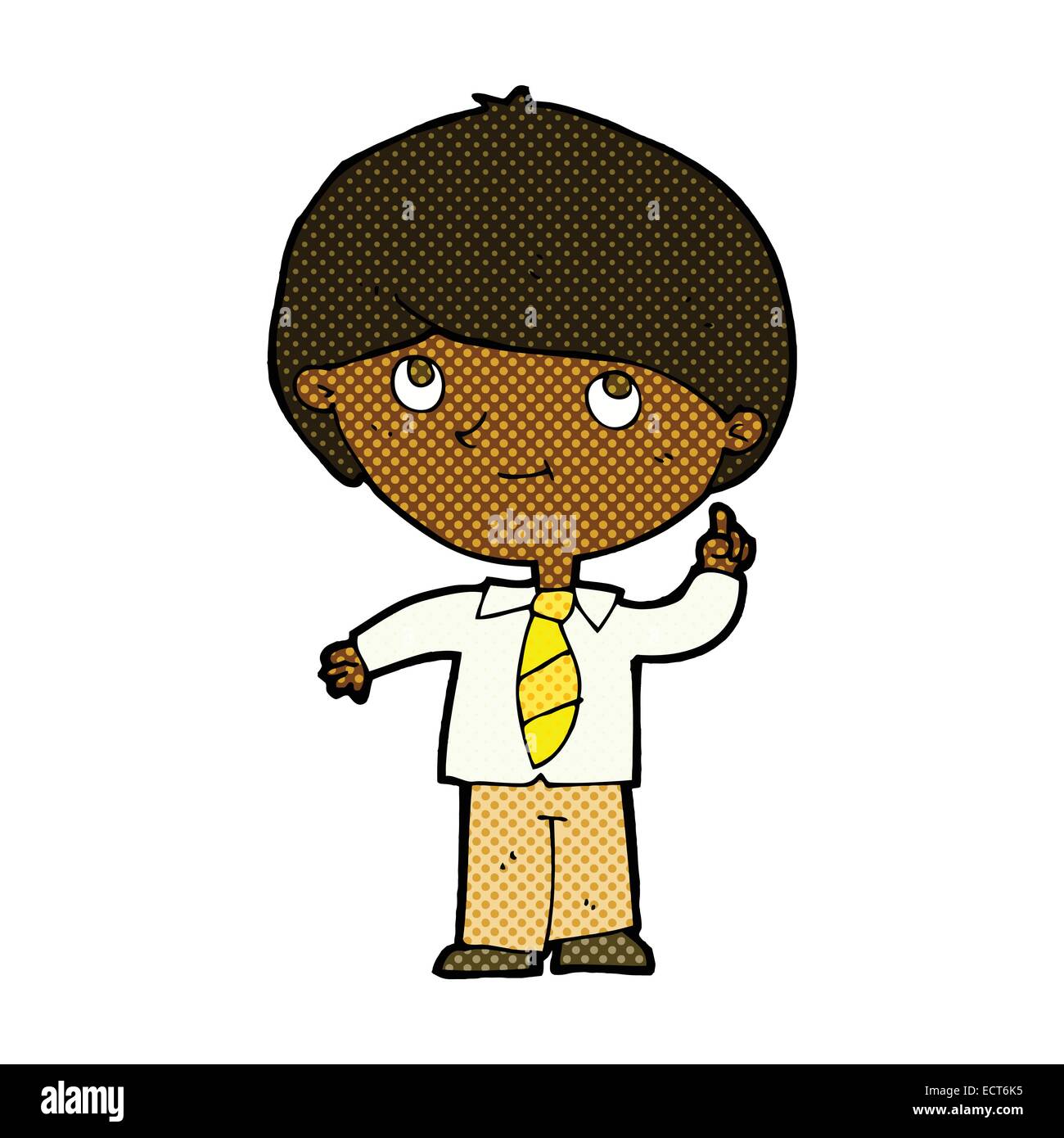 retro comic book style cartoon boy with idea Stock Vector Image & Art ...