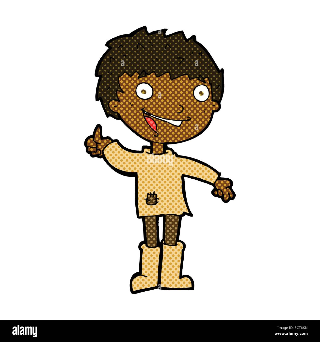 retro comic book style cartoon excited boy Stock Vector Image & Art - Alamy