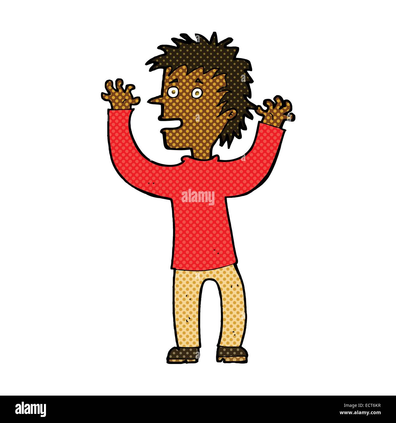 retro comic book style cartoon excited boy Stock Vector Image & Art - Alamy