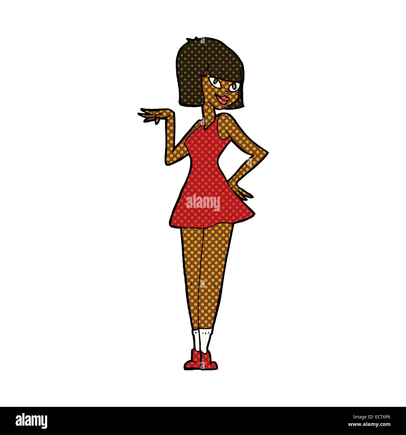 retro comic book style cartoon pretty woman Stock Vector Image & Art ...