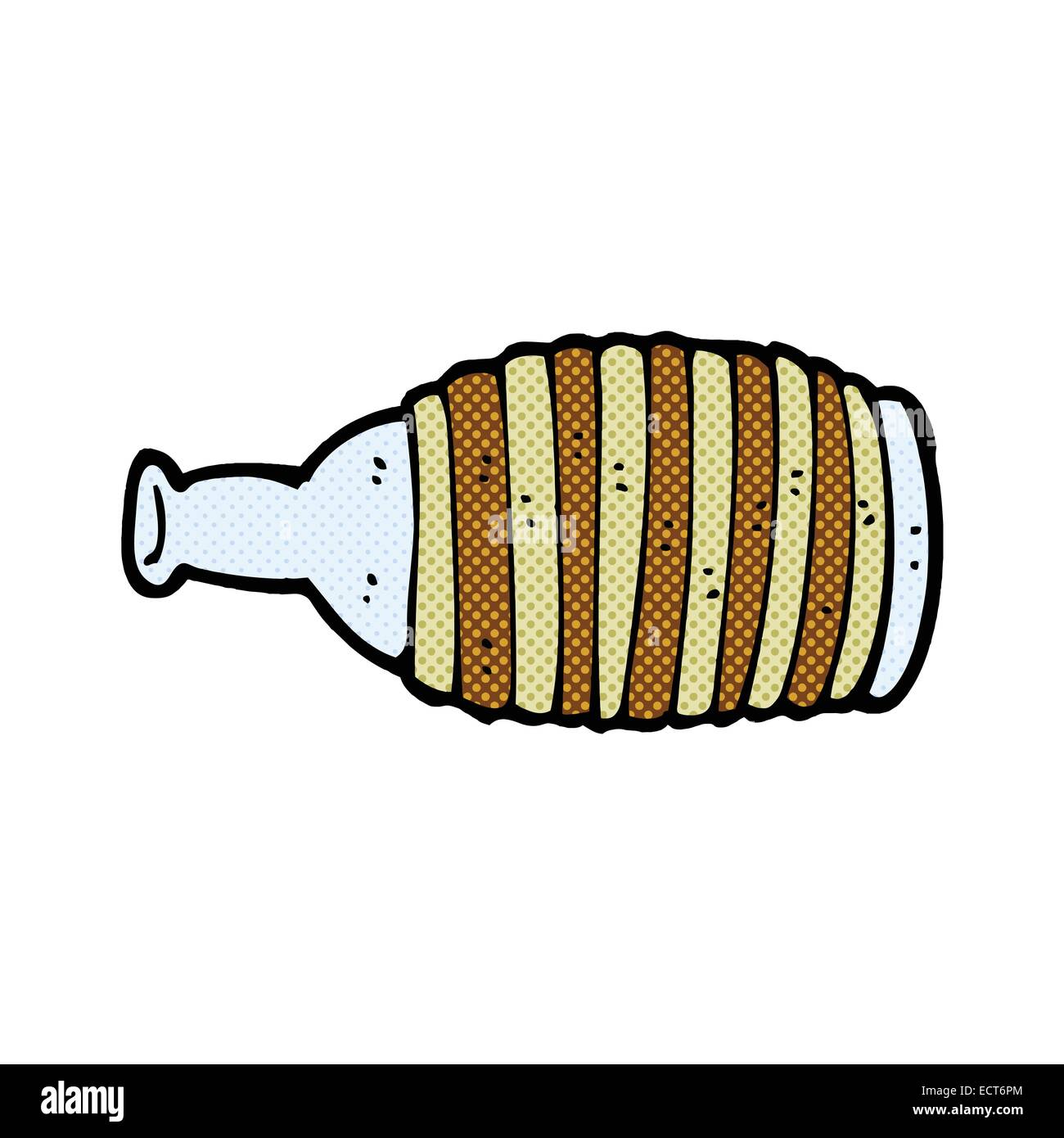 retro comic book style cartoon spilled bottle Stock Vector Image & Art ...