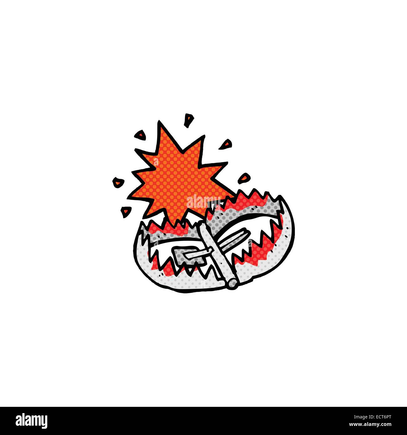 retro comic book style cartoon bear trap Stock Vector Image & Art - Alamy