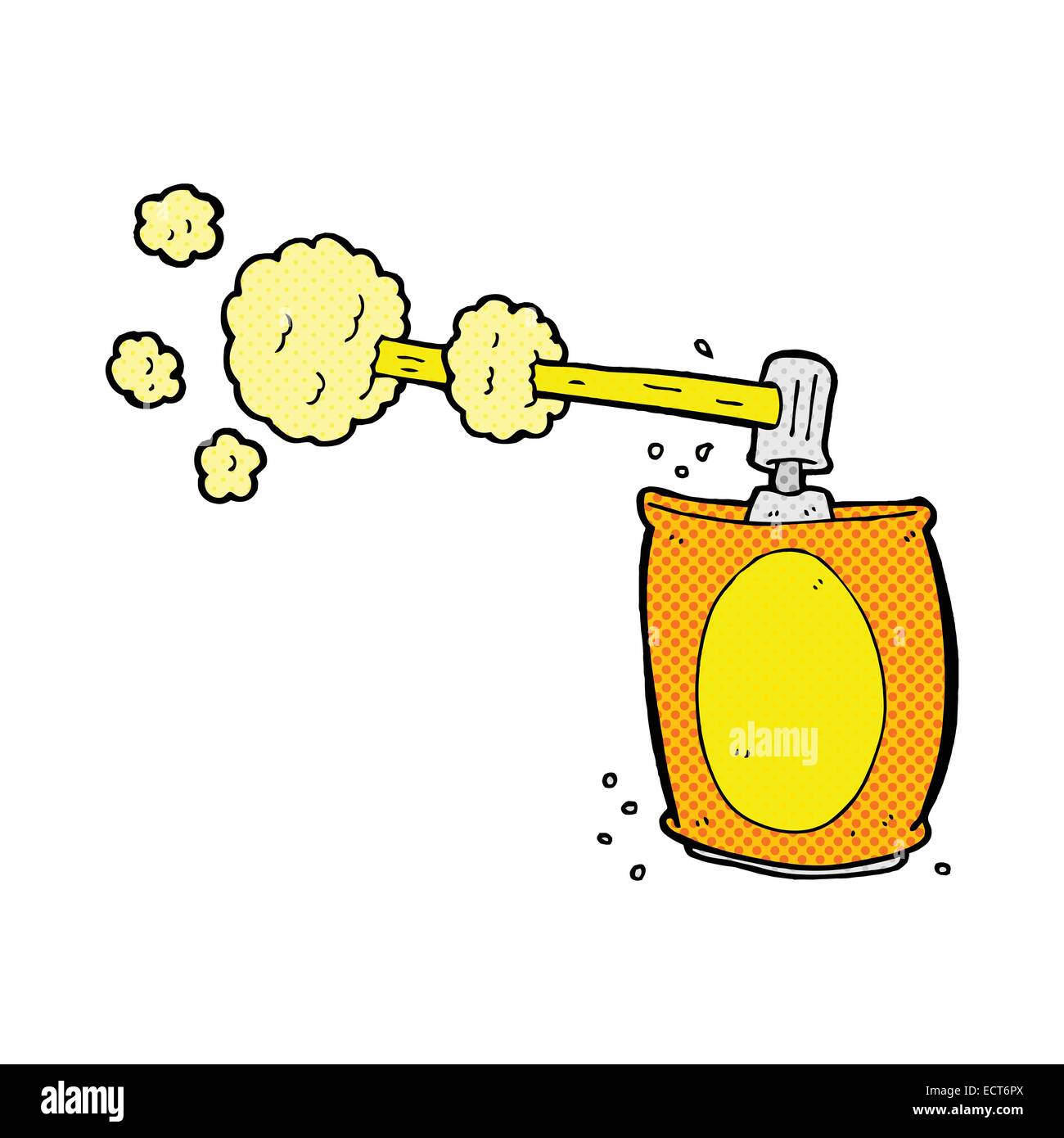 retro comic book style cartoon aerosol spray can Stock Vector Image ...
