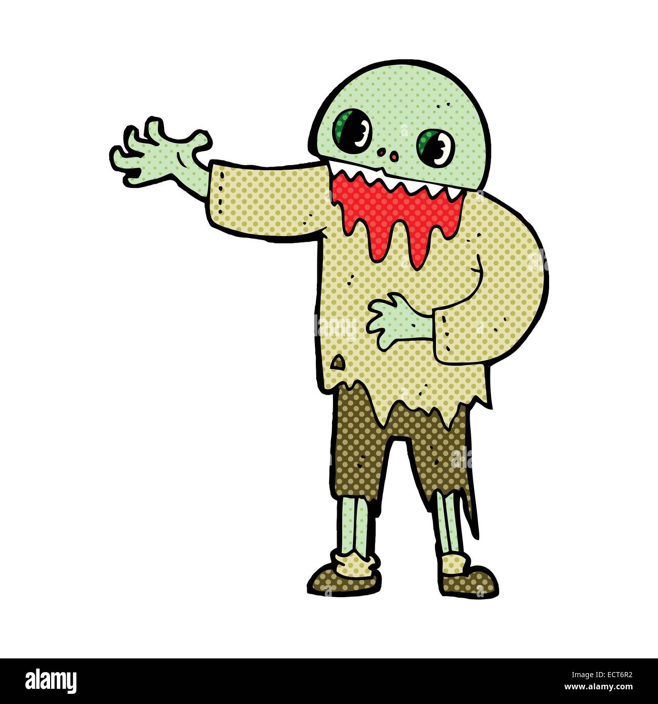 retro comic book style cartoon spooky zombie Stock Vector Image & Art ...