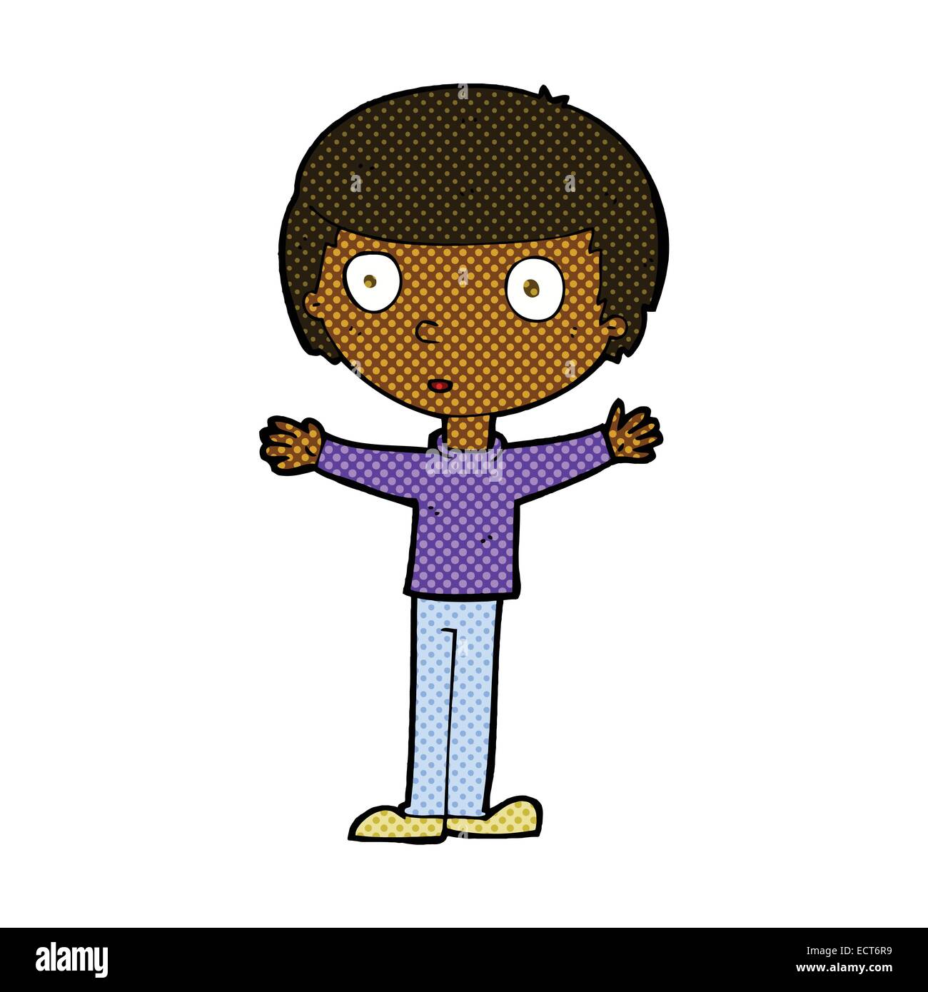 retro comic book style cartoon surprised man Stock Vector Image & Art ...