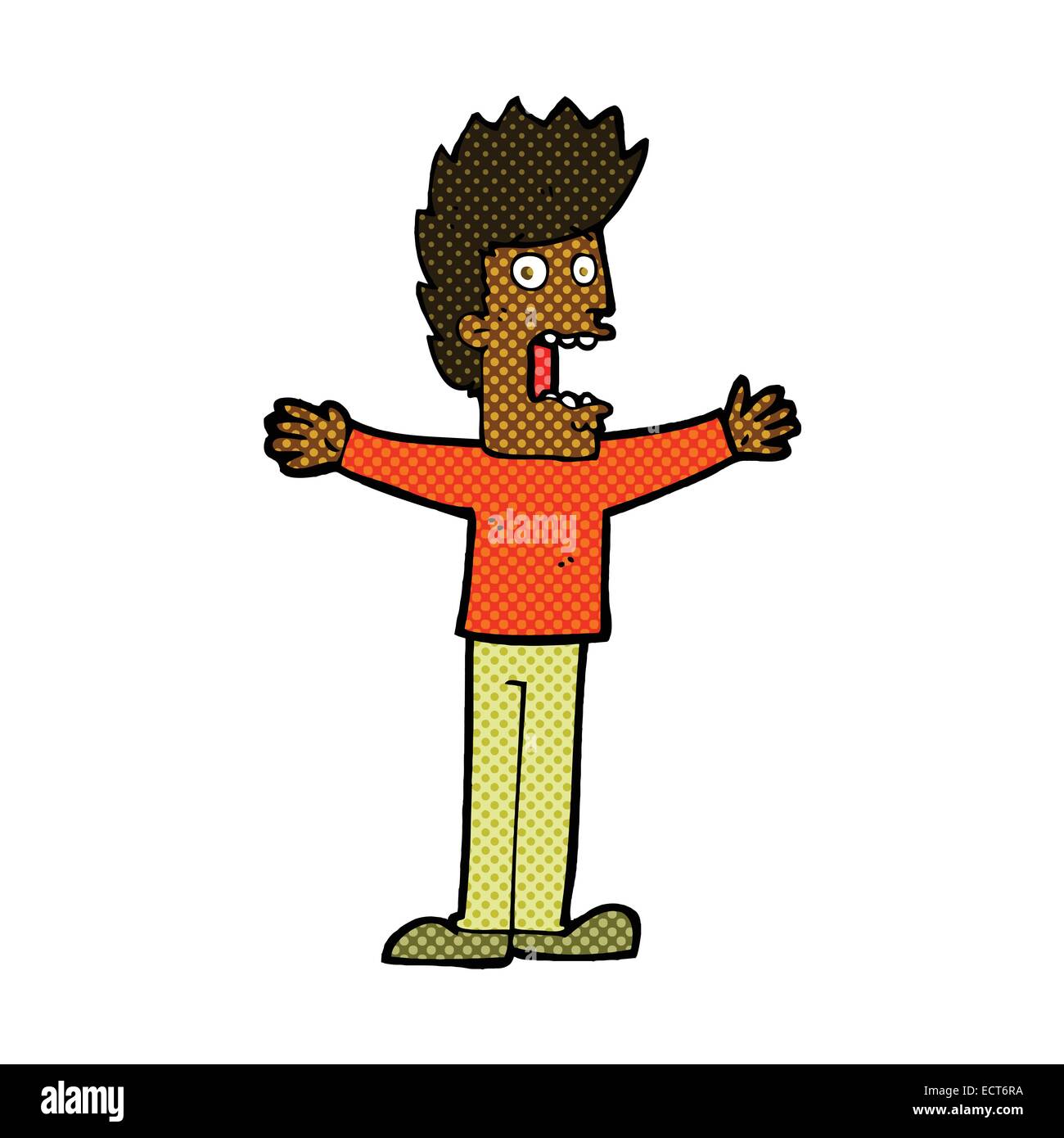 Cartoon book character is afraid hi-res stock photography and images ...