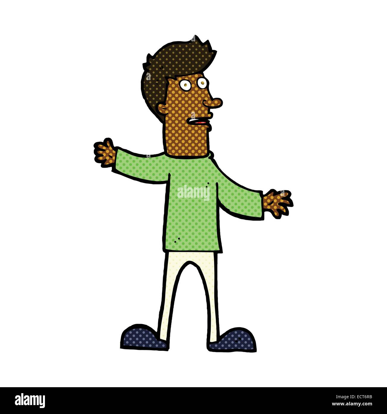 retro comic book style cartoon surprised man Stock Vector Image & Art ...