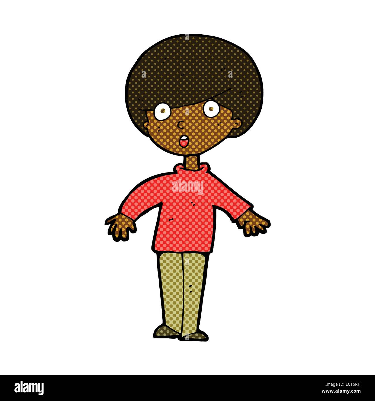 retro comic book style cartoon surprised man Stock Vector Image & Art ...