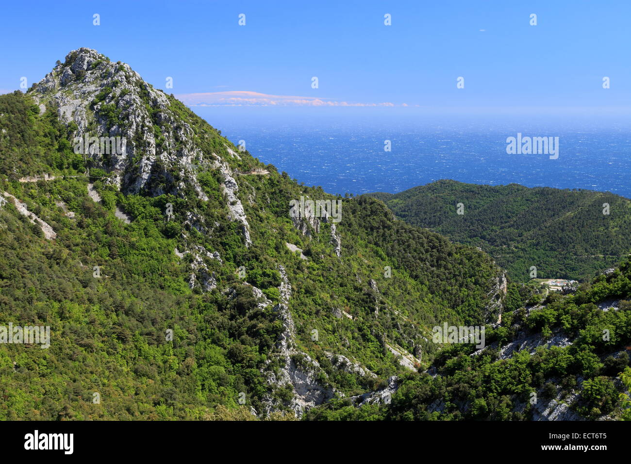 Top view above the French Riviera landscape Stock Photo - Alamy