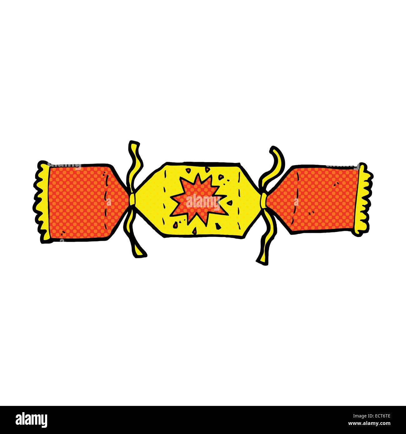 retro comic book style cartoon christmas cracker Stock Vector Image ...