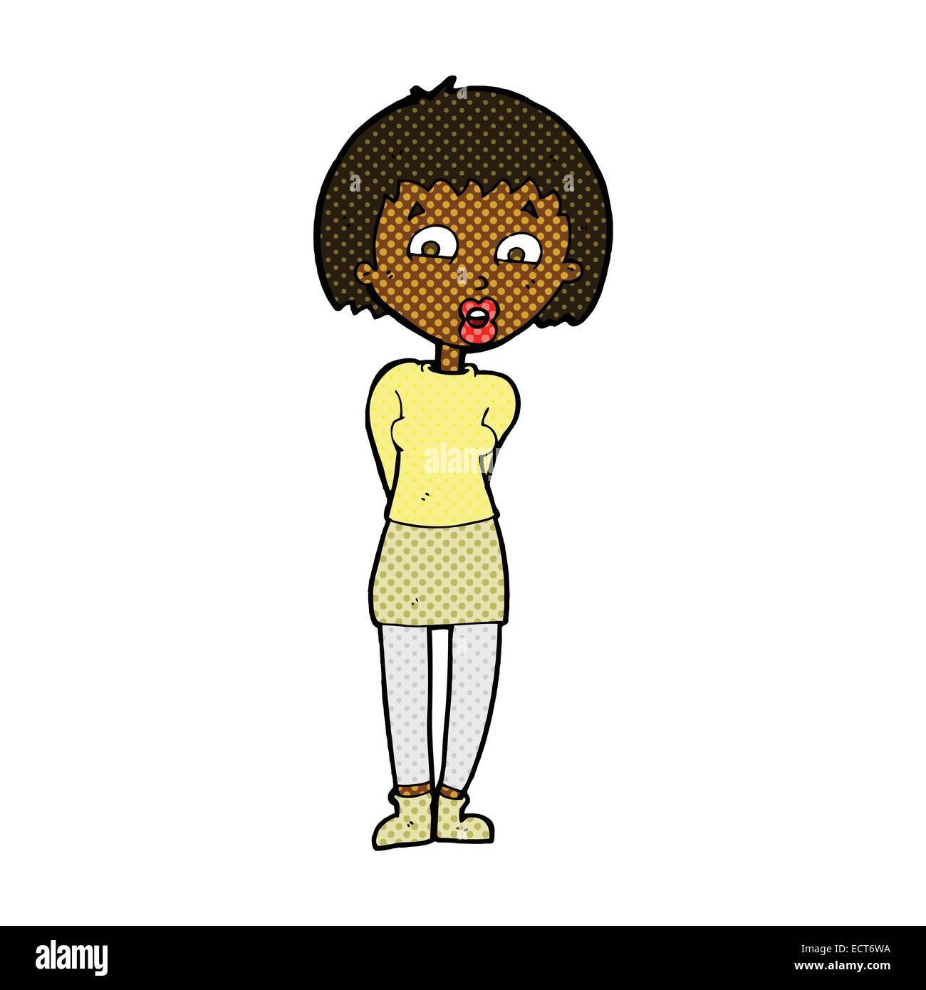 retro comic book style cartoon surprised woman Stock Vector Image & Art ...