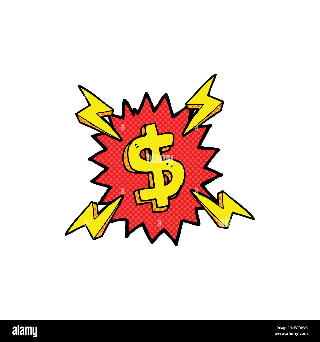 retro comic book style cartoon dollar symbol Stock Vector Image & Art ...