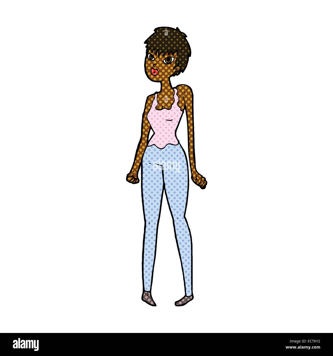 retro comic book style cartoon pretty woman Stock Vector Image & Art ...