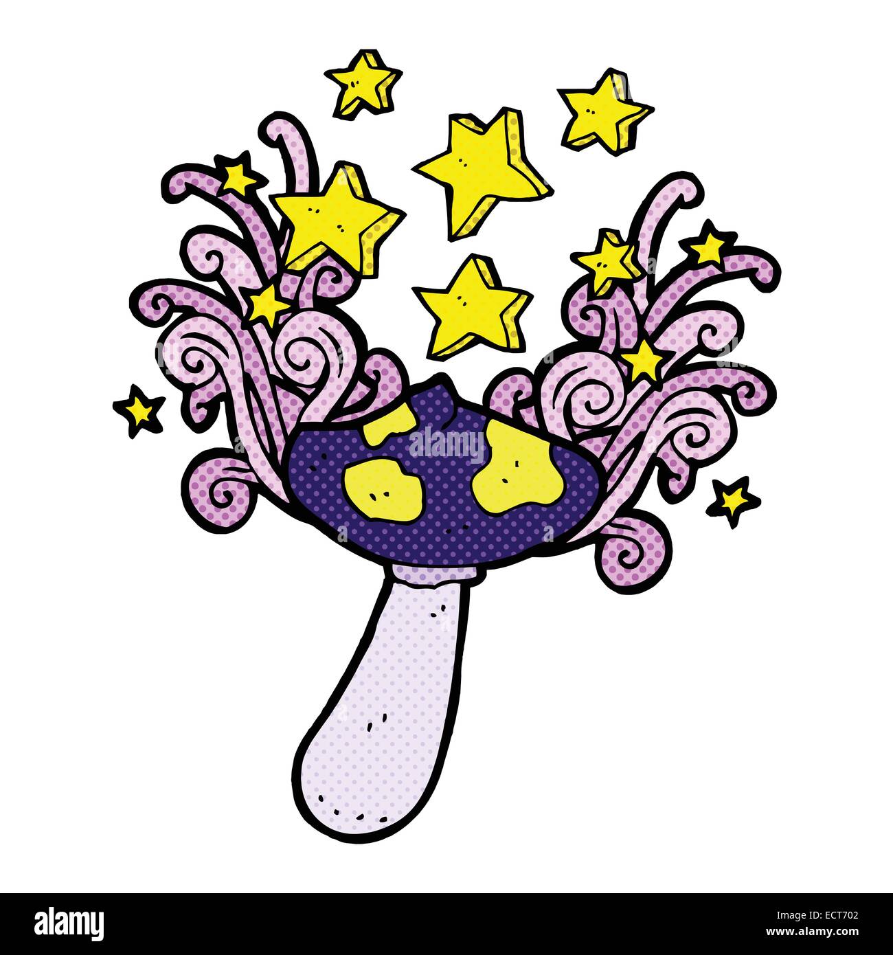 retro comic book style cartoon toadstool Stock Vector Image & Art - Alamy