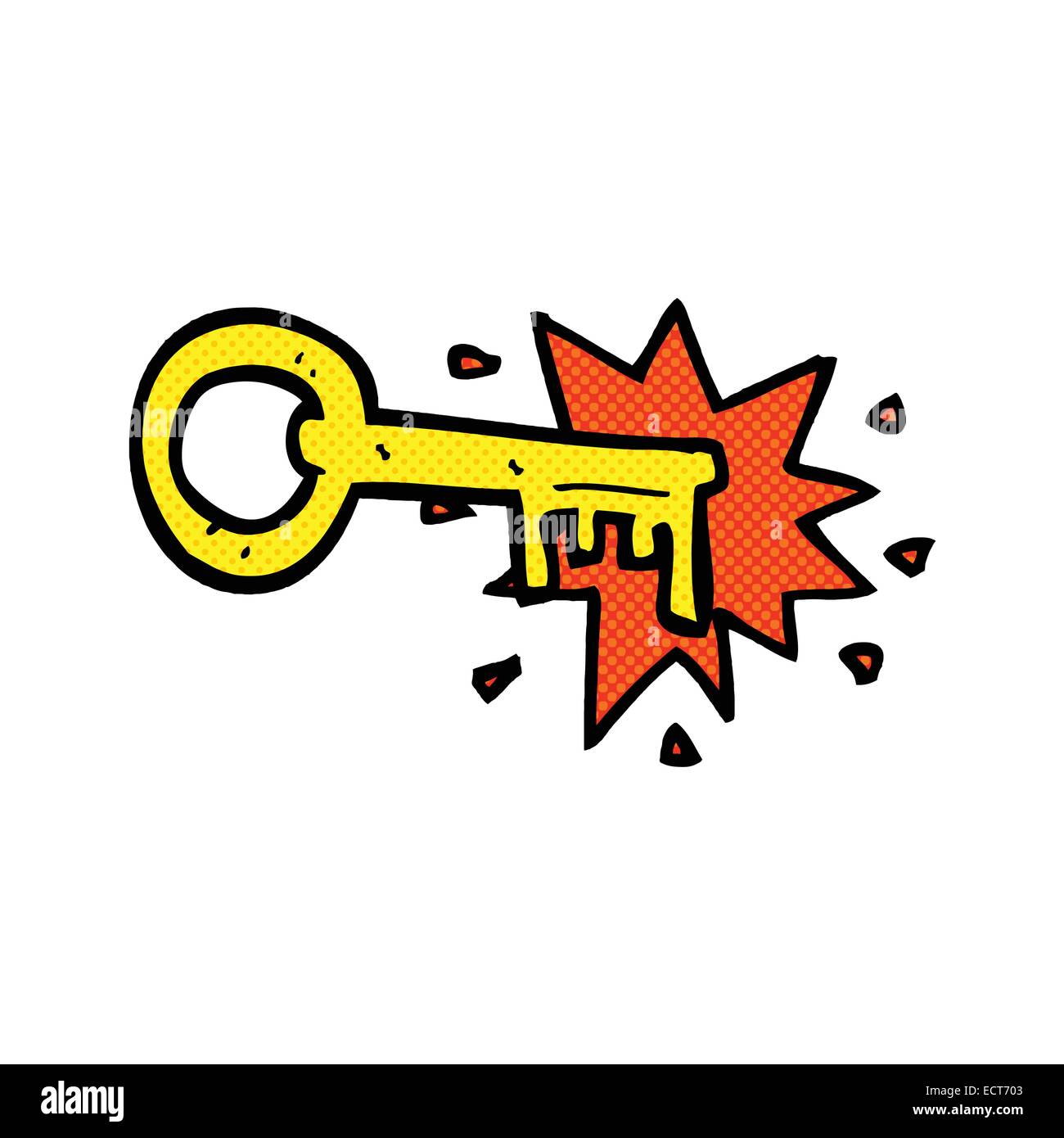 retro comic book style cartoon old key Stock Vector Image & Art - Alamy
