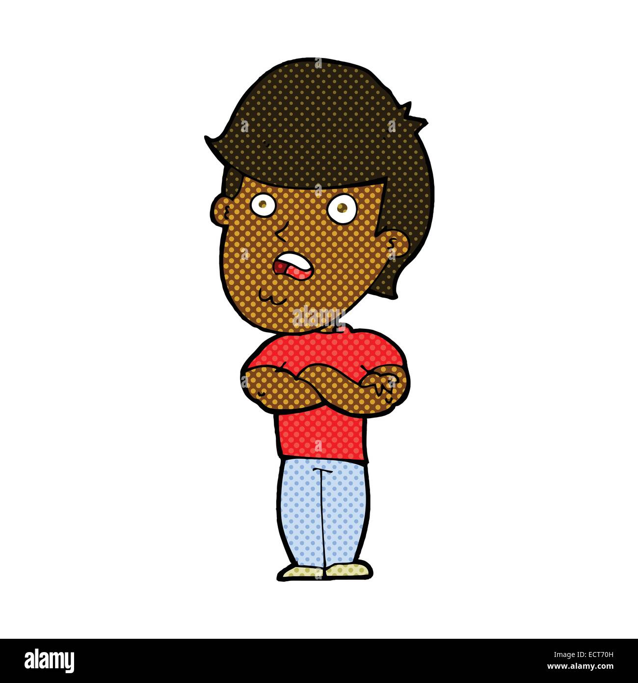 retro comic book style cartoon disappointed man Stock Vector Image ...