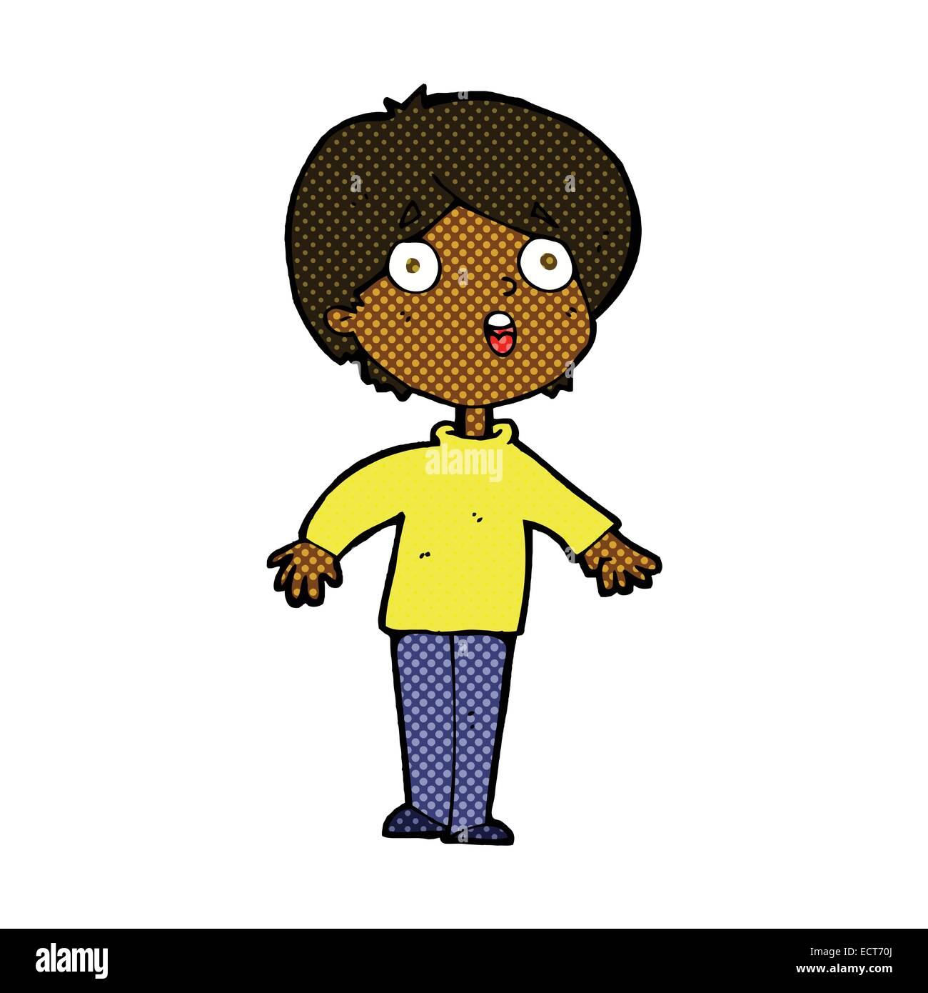 retro comic book style cartoon surprised man Stock Vector Image & Art ...
