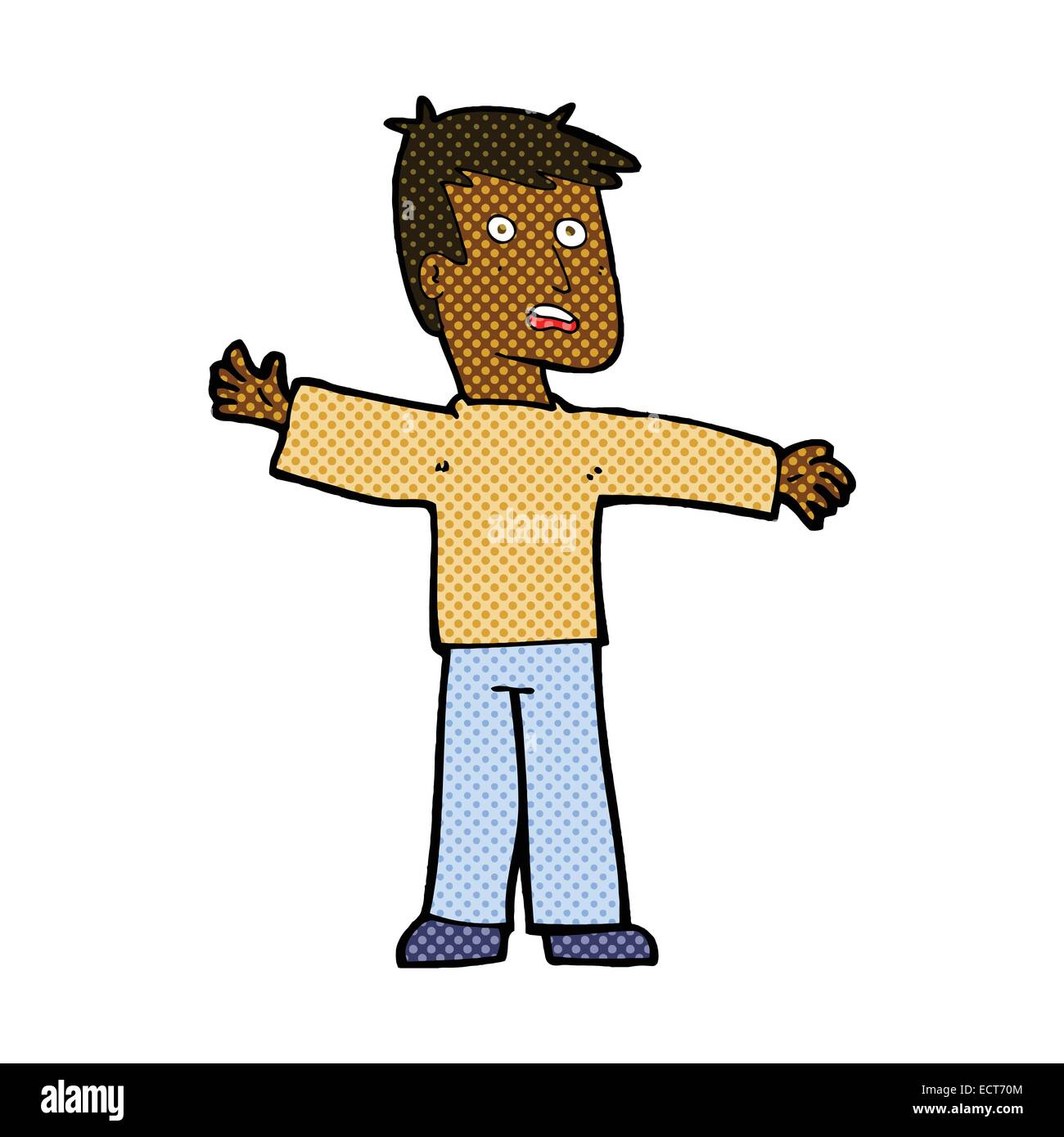 retro comic book style cartoon surprised man Stock Vector Image & Art ...