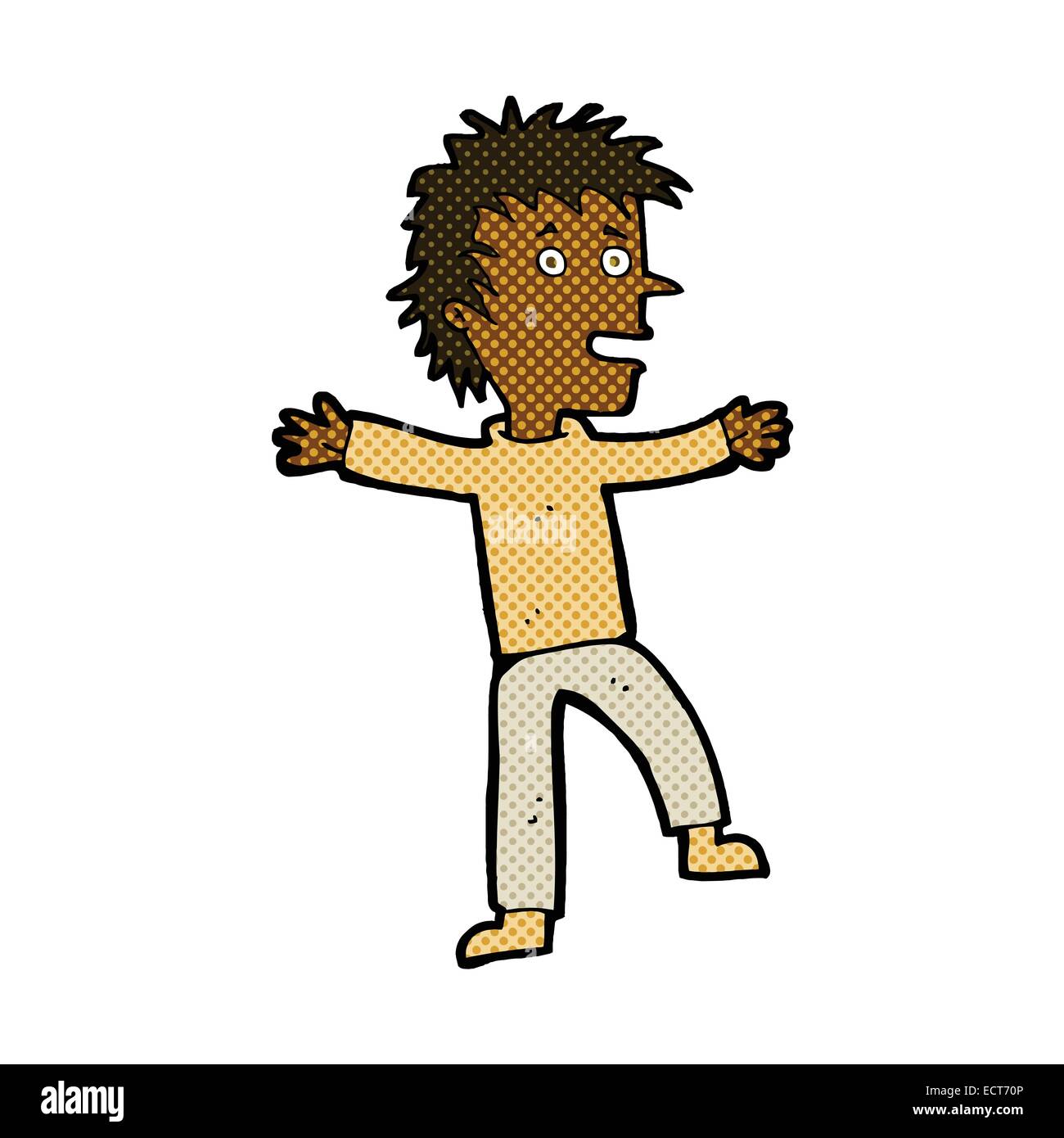 retro comic book style cartoon happy man Stock Vector Image & Art - Alamy