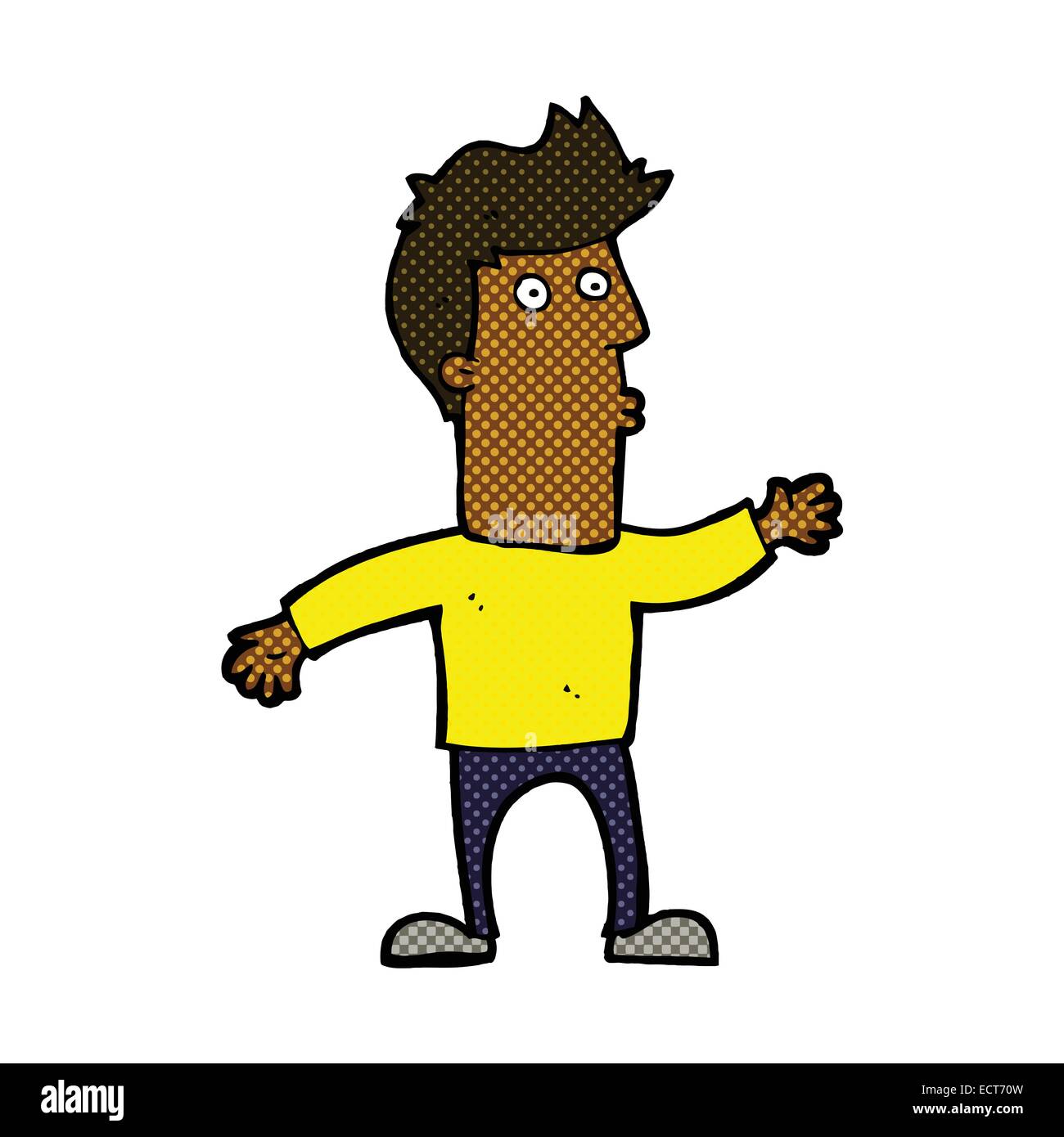 retro comic book style cartoon surprised man Stock Vector Image & Art ...