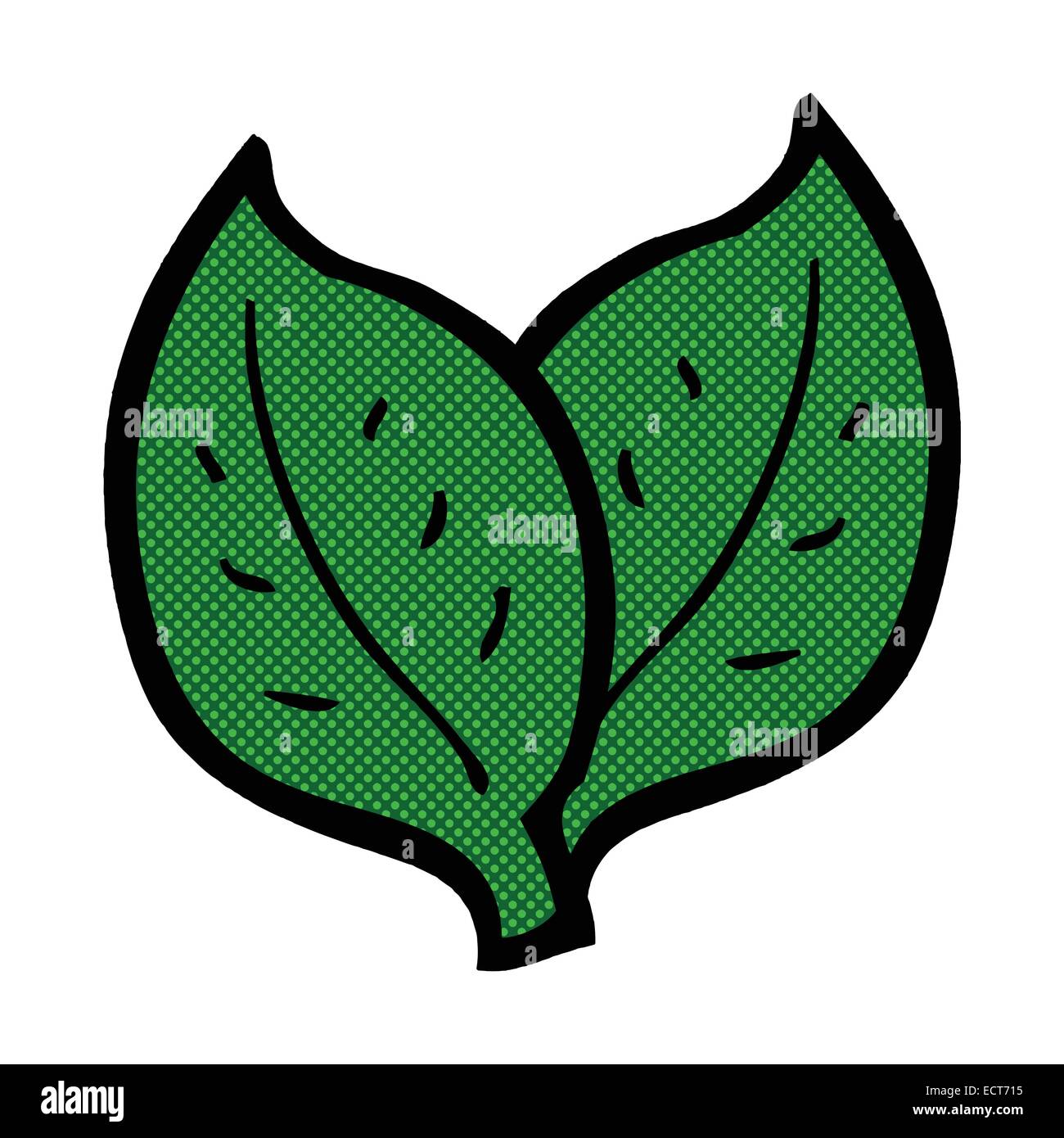 retro comic book style cartoon leaf Stock Vector Image & Art - Alamy