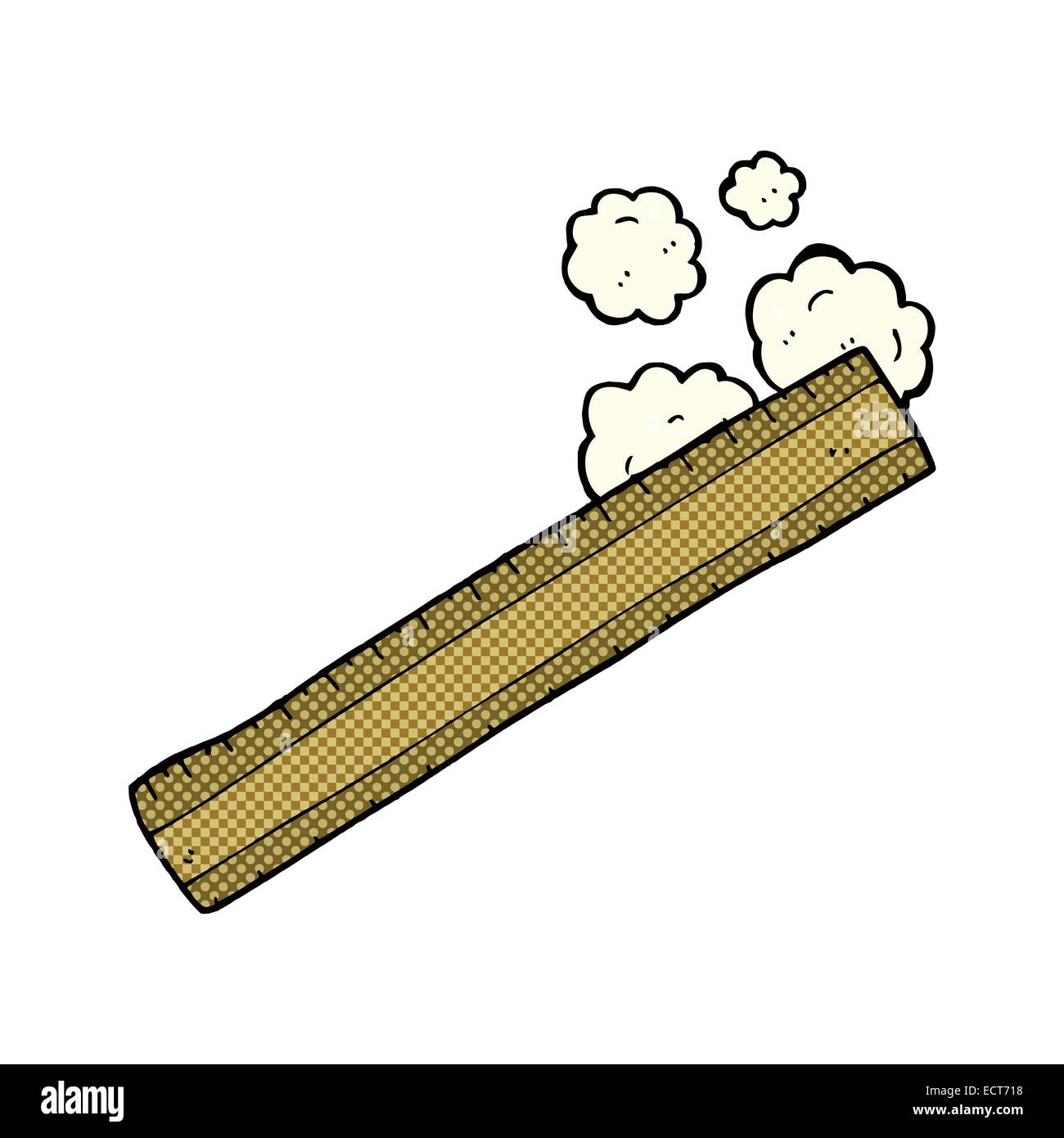 retro comic book style cartoon wooden ruler Stock Vector Image & Art ...