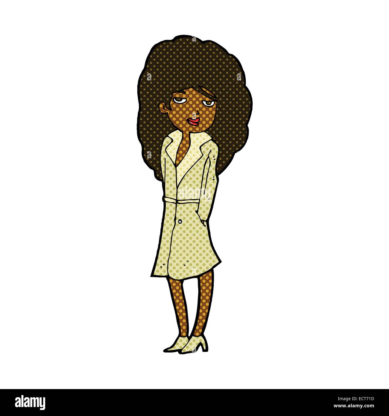 retro comic book style cartoon female spy Stock Vector Image & Art - Alamy