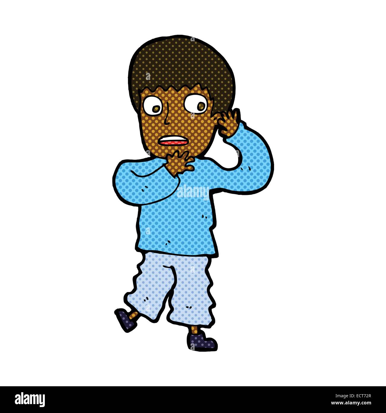 Cartoon book character is afraid hi-res stock photography and images ...