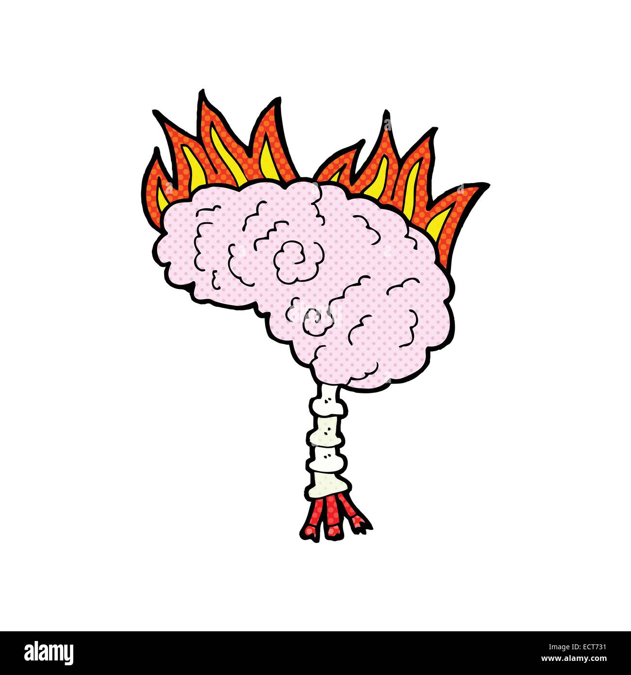 retro comic book style cartoon brain Stock Vector Image & Art - Alamy